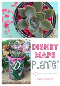 Easy Disney Map Planter Craft | Clementine County