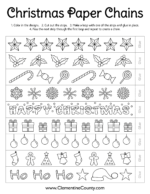 Free Printable Christmas Chains to Color | Clementine County