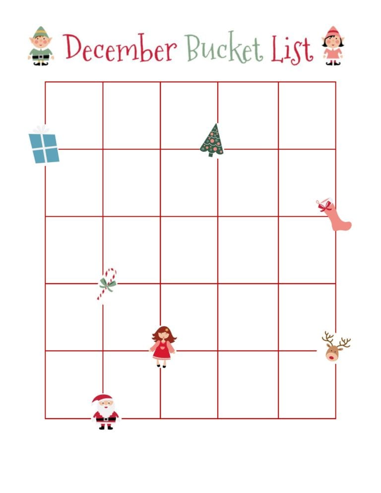 Free December Bucket List Printable | Clementine County