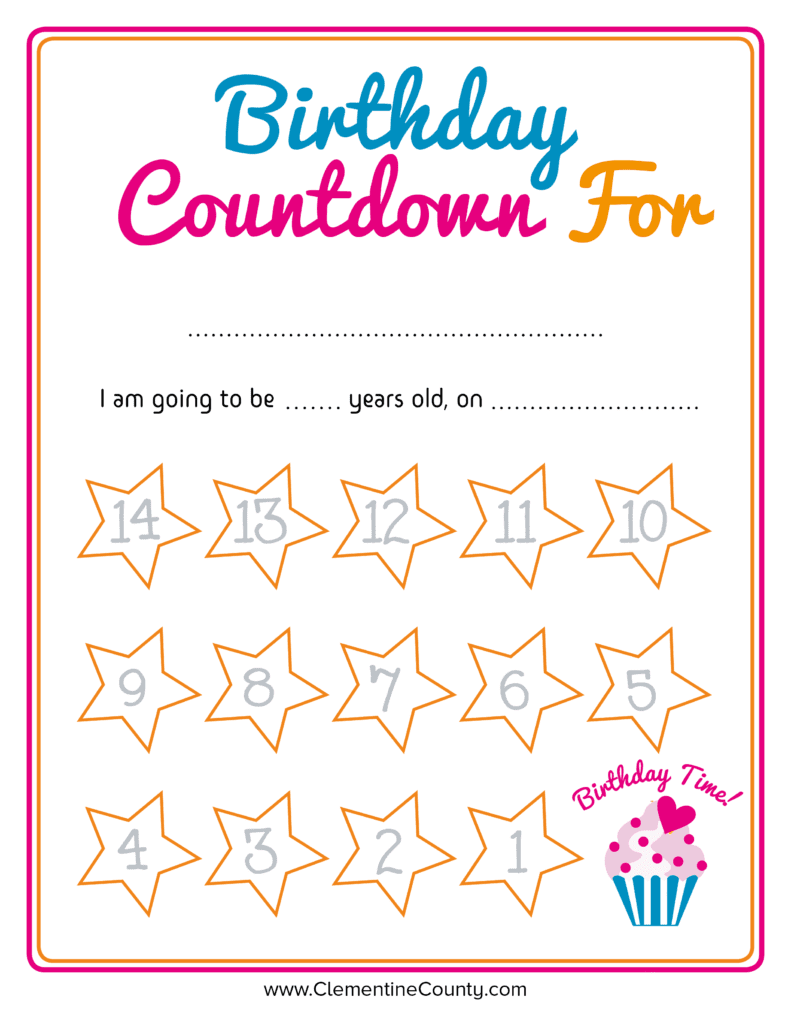 14 Day Countdown Calendar Printable Codie Devonne 14 Day Countdown Calendar Printable Codie Devonne