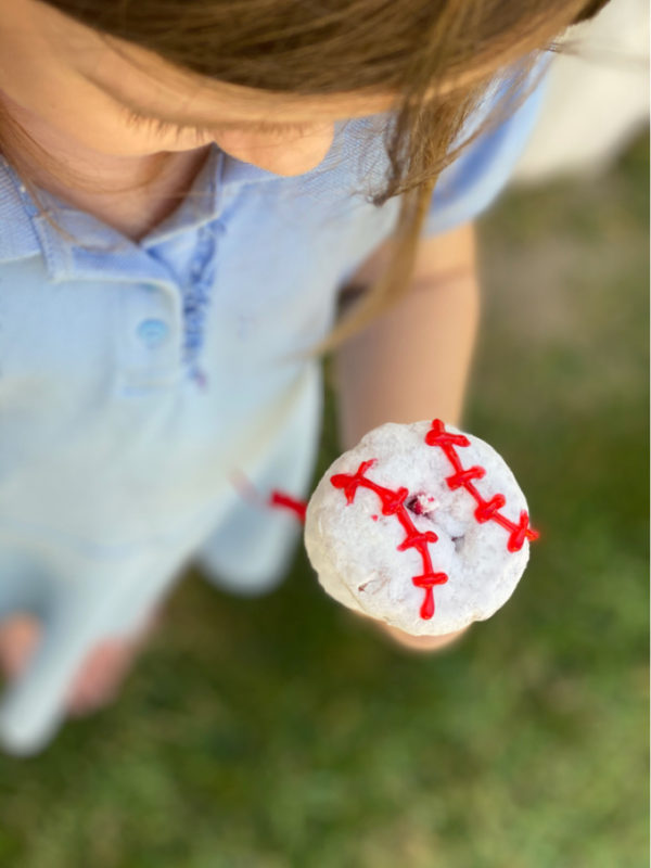Easy Baseball Donuts | Clementine County