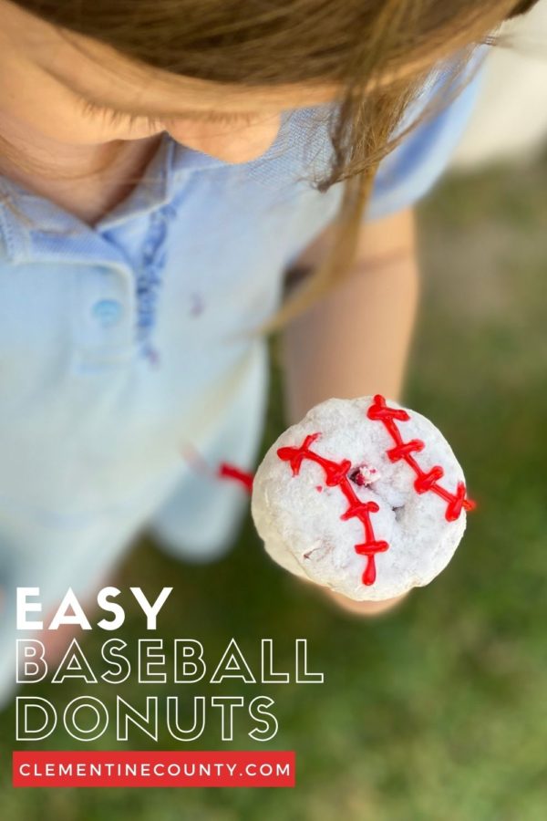 Easy Baseball Donuts | Clementine County
