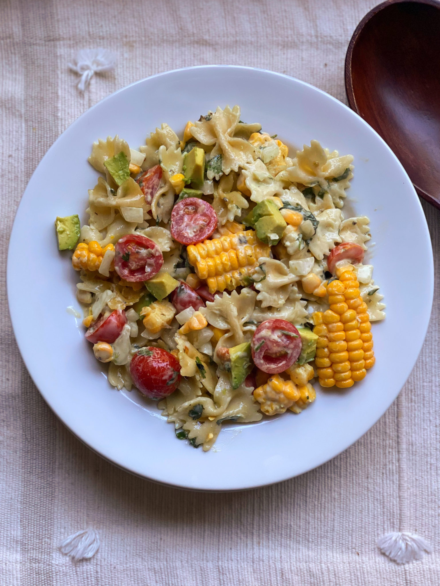 Easy Creamy Cilantro Lime Pasta Salad Recipe | Clementine County